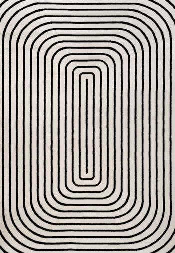 JONATHAN Y Freya Modern Scandinavian Arch Stripe Monotone High-Low Area ...