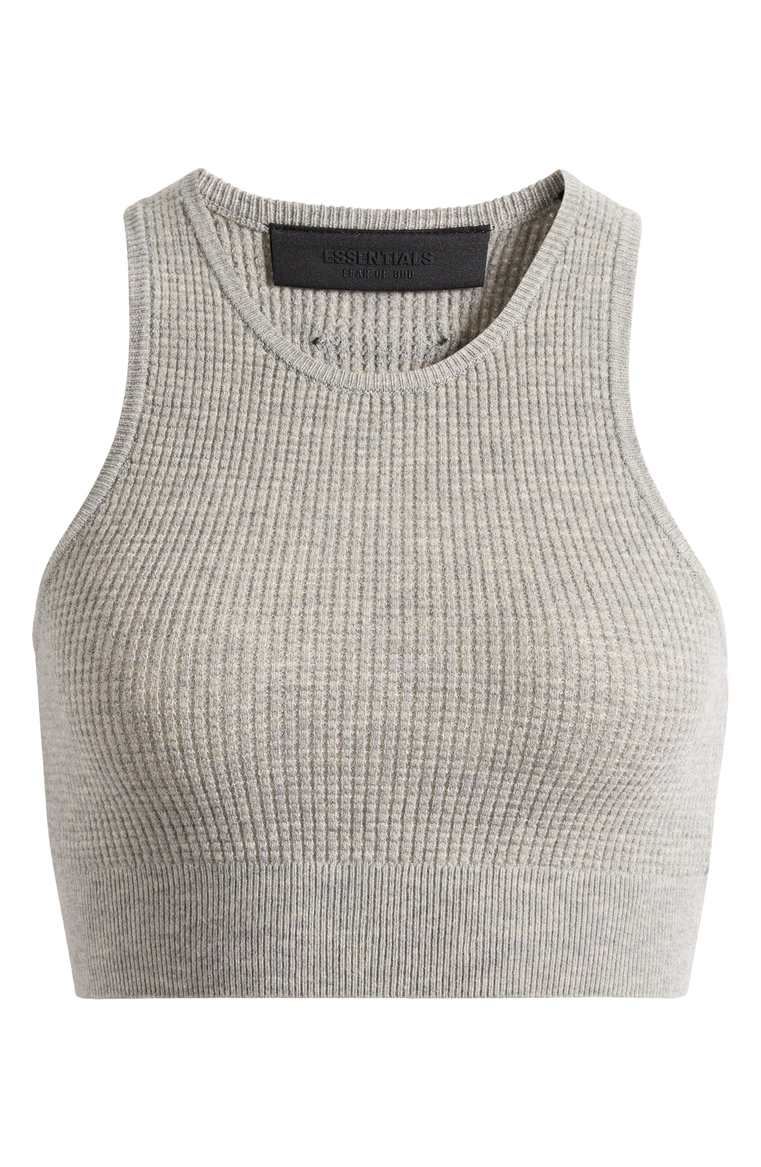 Fear of God Essentials Waffle Knit Crop Sport Tank | Nordstromrack