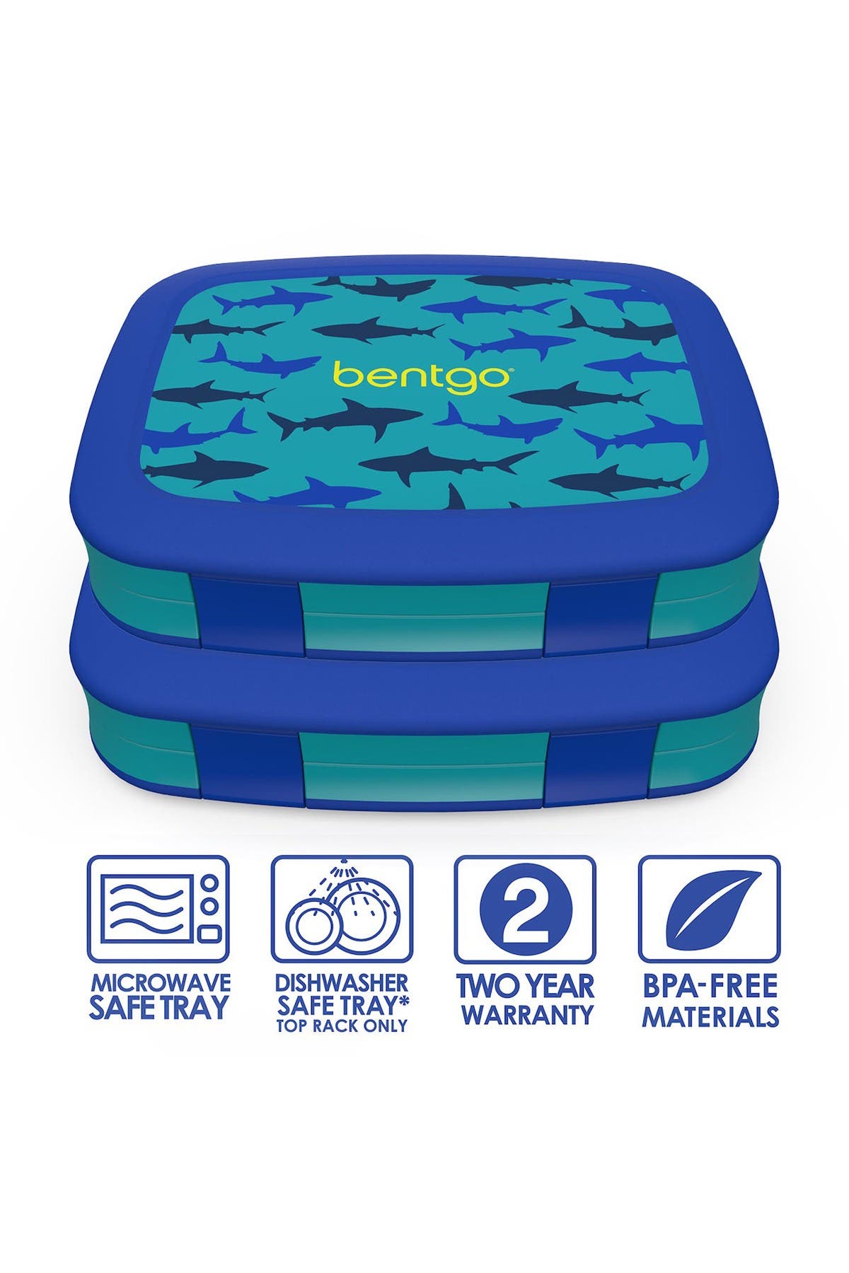 BENTGO 2-Pack of Kids Prints Leak-Proof 5-Compartment Bento-Style Lunch ...