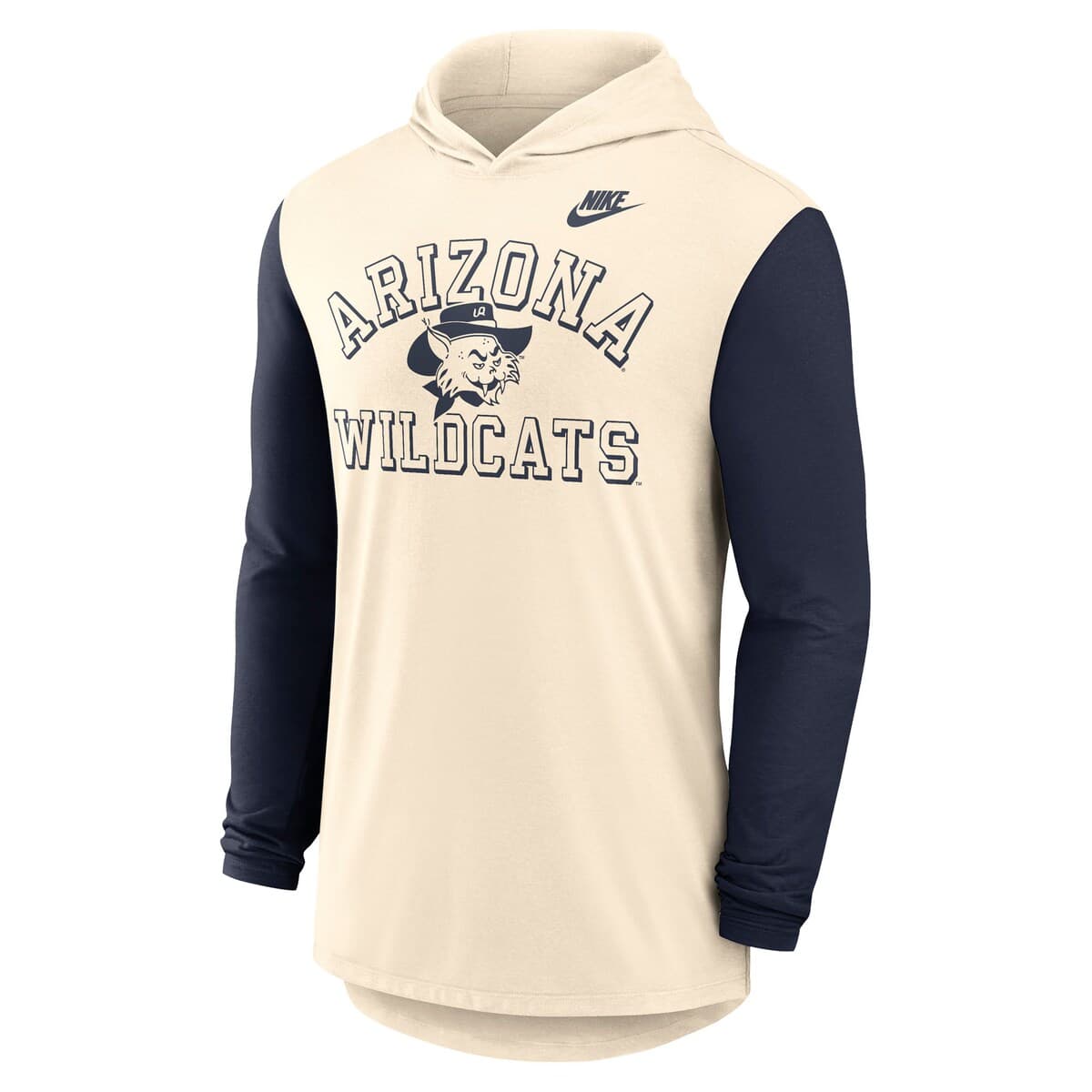 Men's Nike Natural/Navy Arizona Wildcats Legacy Color-Block Tri-Blend ...