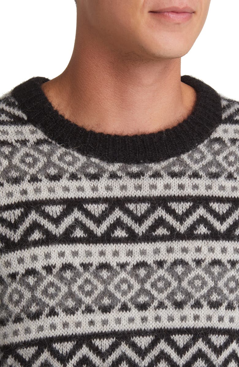 NN07 Jason 6527 Fair Isle Alpaca Blend Crewneck Sweater | Nordstromrack