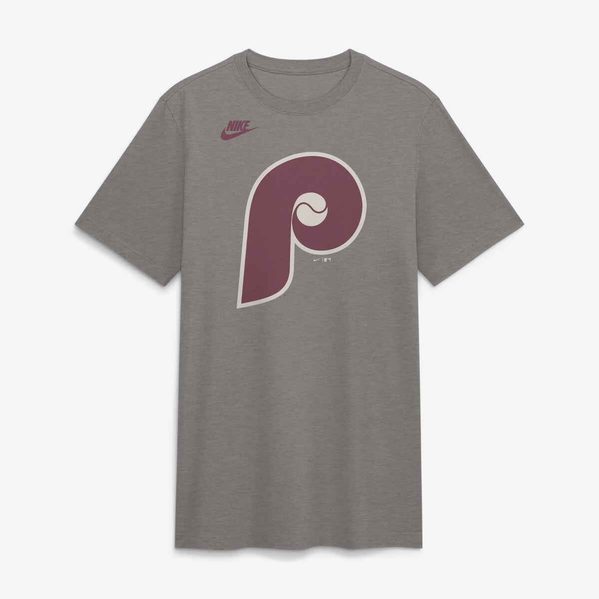 Men's Nike Heather Charcoal Philadelphia Phillies Cooperstown Logo Tri ...