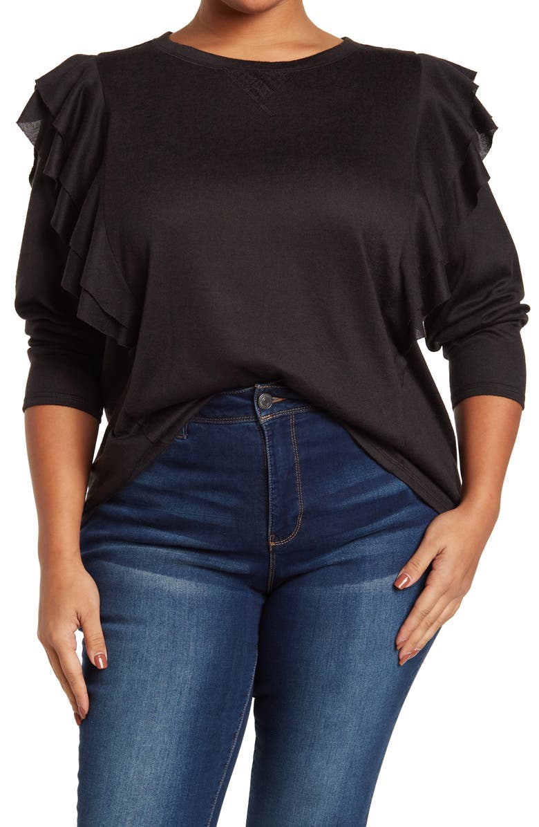 NYDJ Ruffle Long Sleeve Top | Nordstromrack