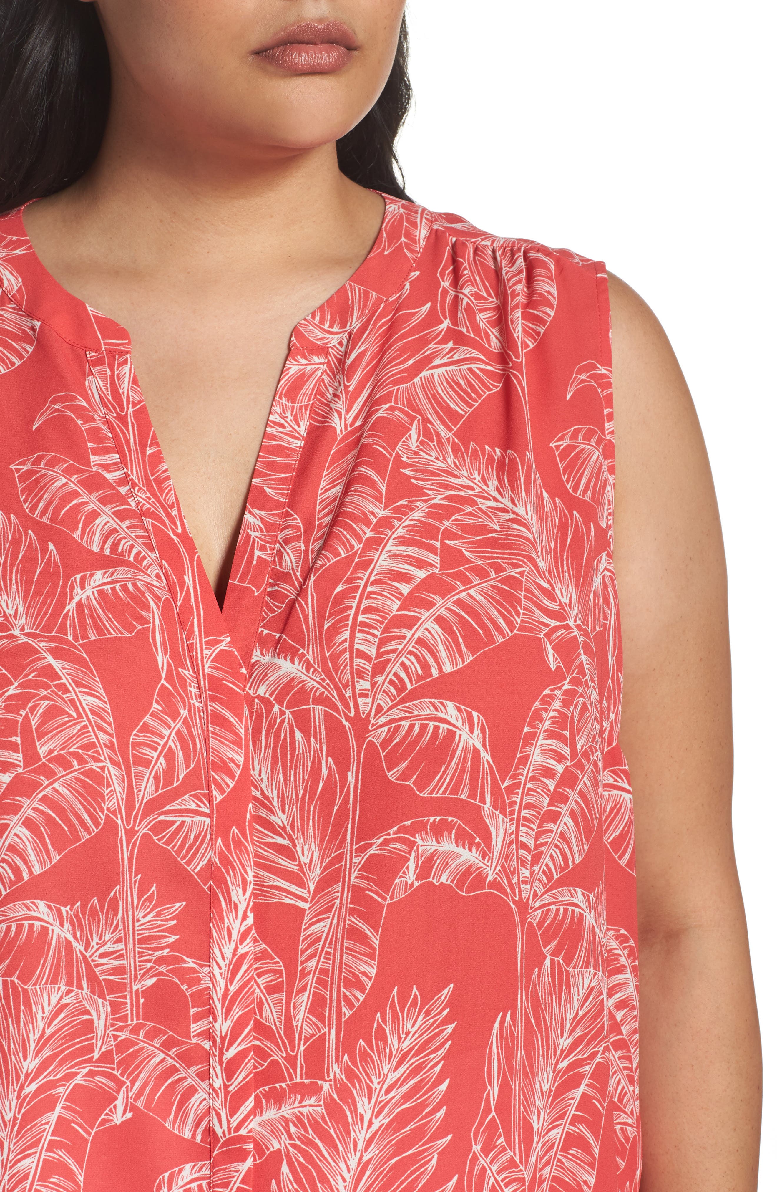 NYDJ Print Sleeveless Pleat Back Top | Nordstromrack