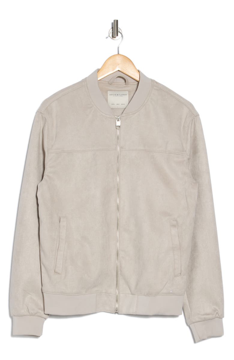 DENIM AND FLOWER Stone Full Zip Bomber Jacket | Nordstromrack