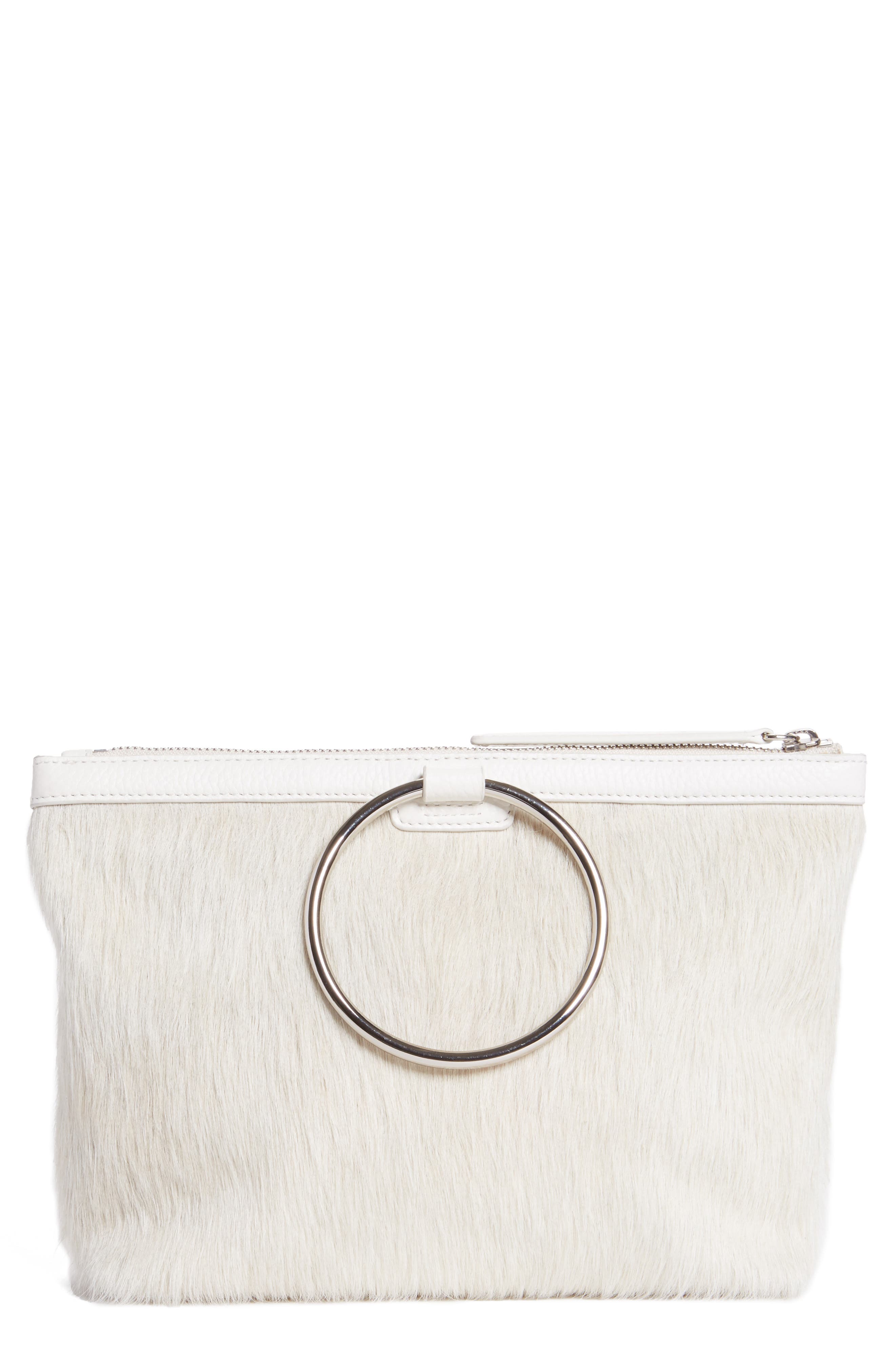 Kara Genuine Calf Hair Ring Clutch | Nordstrom