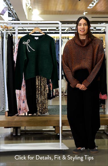 CeCe Embellished Bow Sweater | Nordstromrack