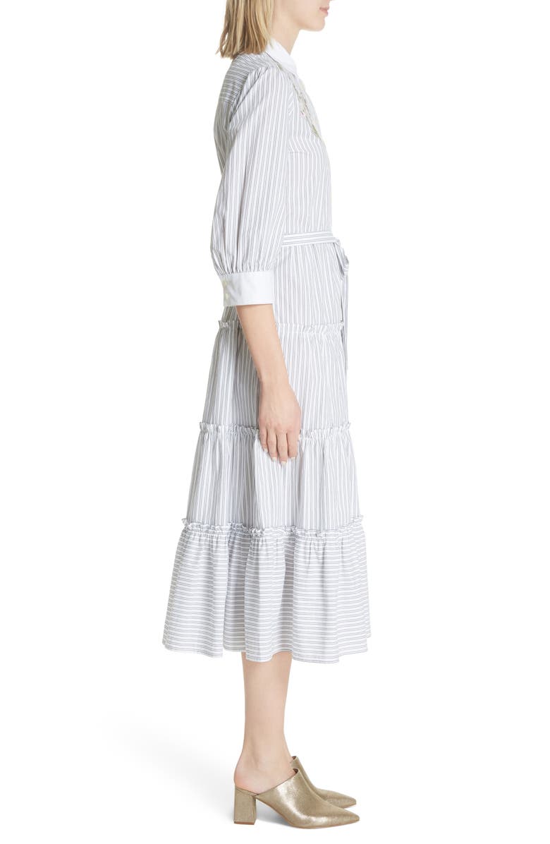 Kate Spade New York embroidered ruffle trim shirtdress | Nordstrom