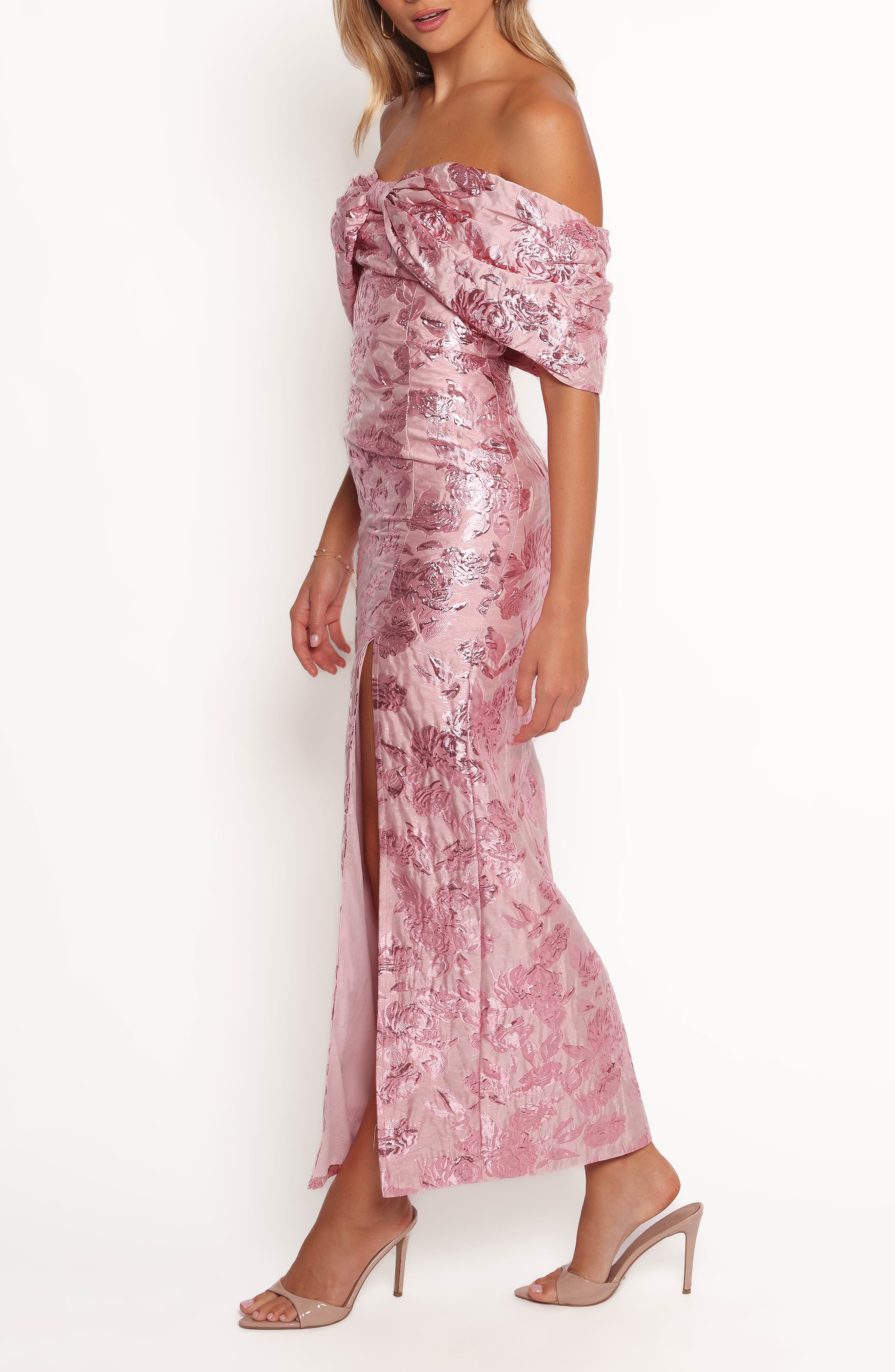 Petal & Pup Lilia Off the Shoulder Floral Jacquard Maxi Dress | Nordstrom