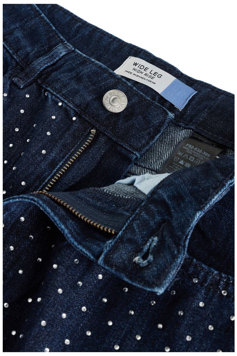 Hot Fix Diamante High Waist Straight Leg Jeans (Women) | Nordstrom