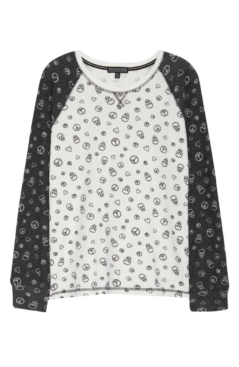 PJ Salvage Peace Long Sleeve Pajama Top | Nordstromrack