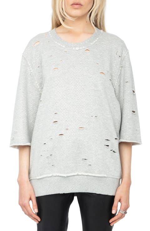 Women's Distressed Sweatshirts & Hoodies | Nordstrom