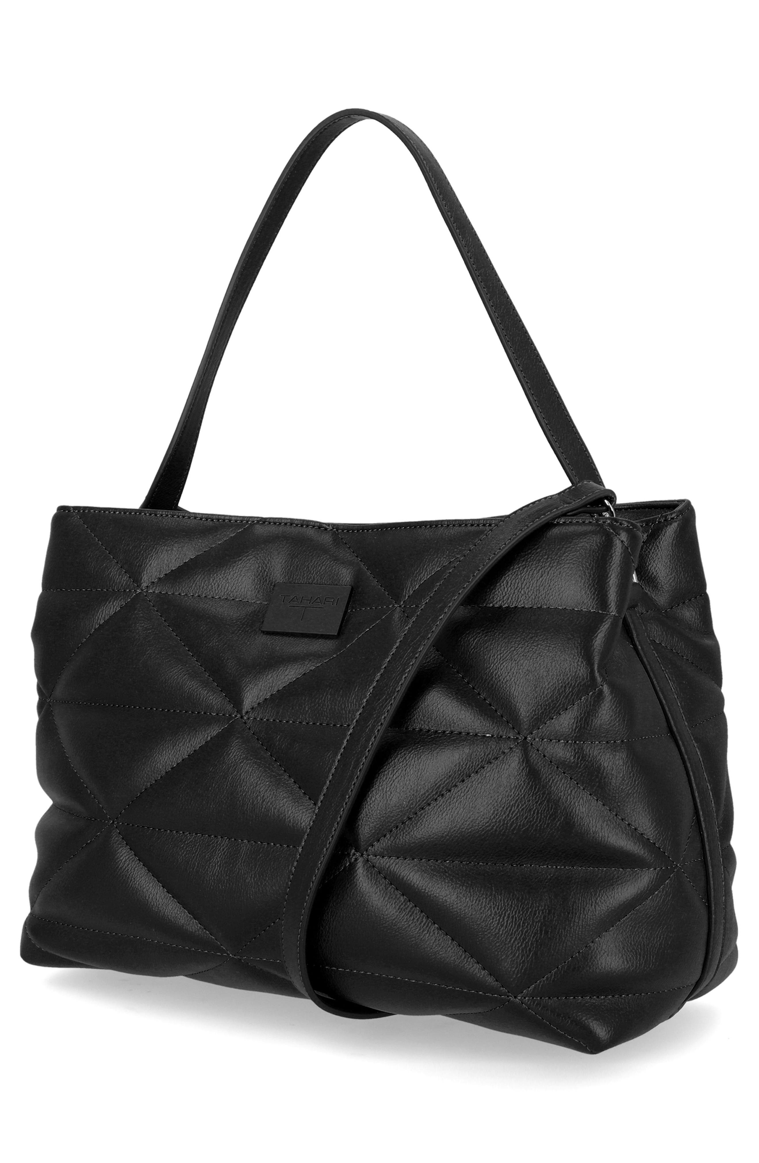 Tahari Jeri Quilted Faux Leather Shopper Bag | Nordstromrack