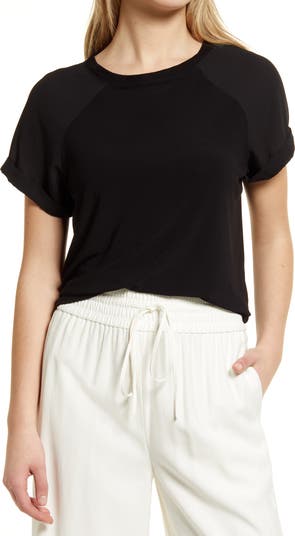 Halogen® Women's Mix Media T-Shirt | Nordstrom