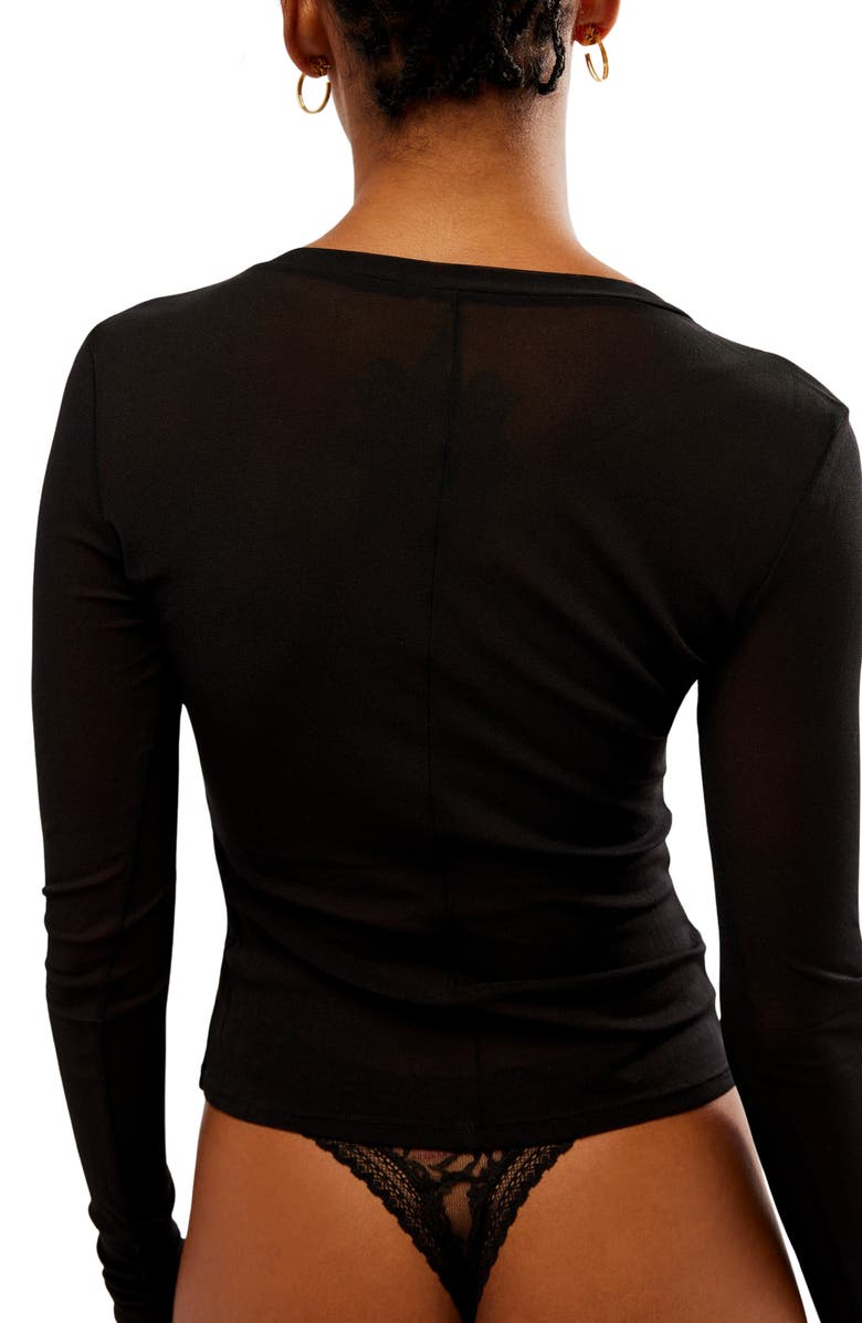 Free People Before Sunset Long Sleeve Mesh Top | Nordstromrack