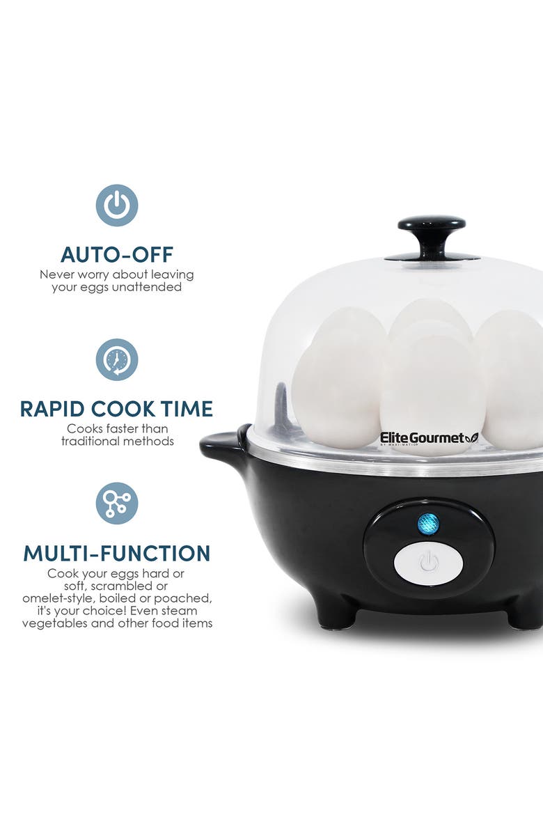 MAXI-MATIC Elite Cuisine Automatic Easy 7-Egg Cooker - Black ...
