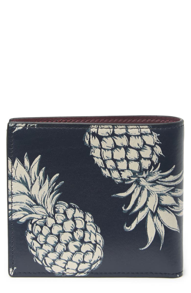 Valentino Bi-Fold Printed Leather Card Wallet | Nordstromrack