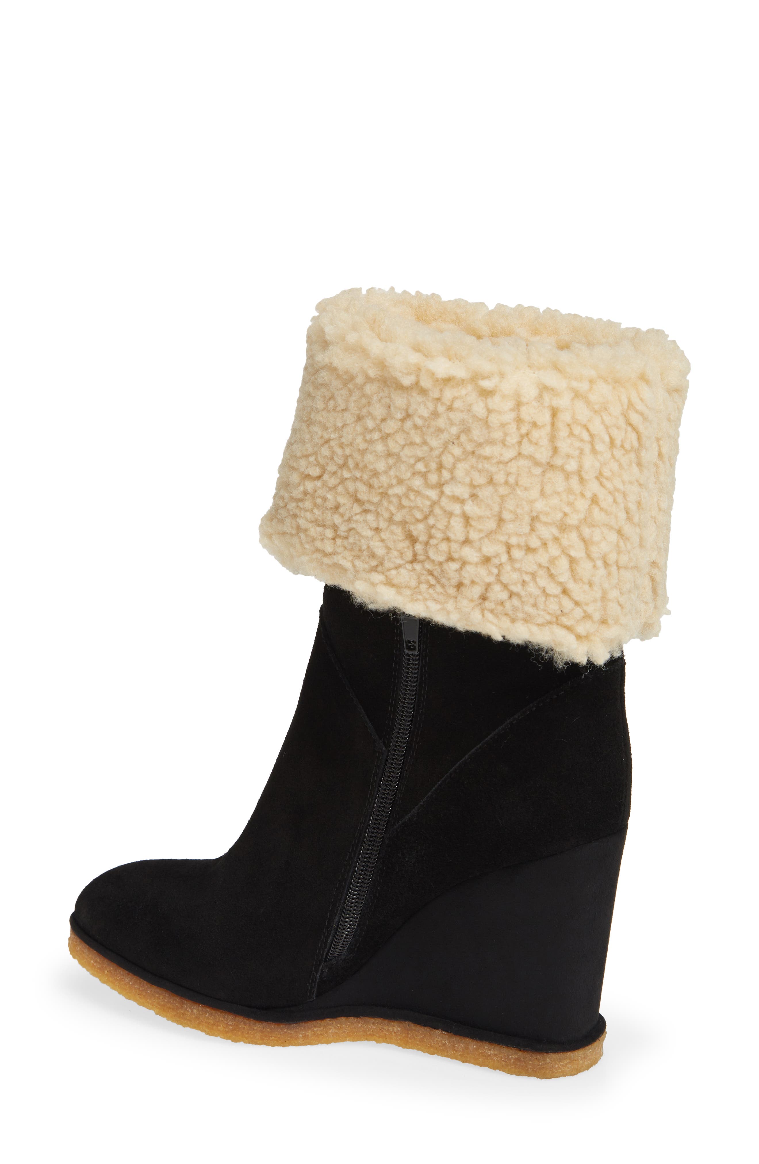 Jeffrey Campbell Faux Shearling Wedge Boot (Women) | Nordstromrack