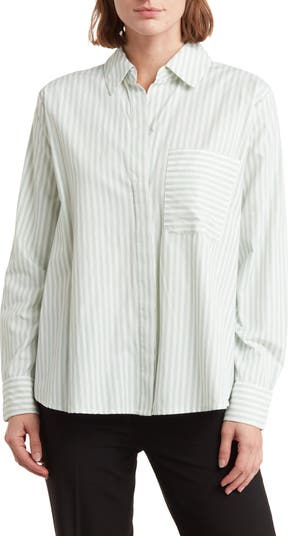 French Connection Relaxed Fit Stripe Popover Shirt | Nordstromrack