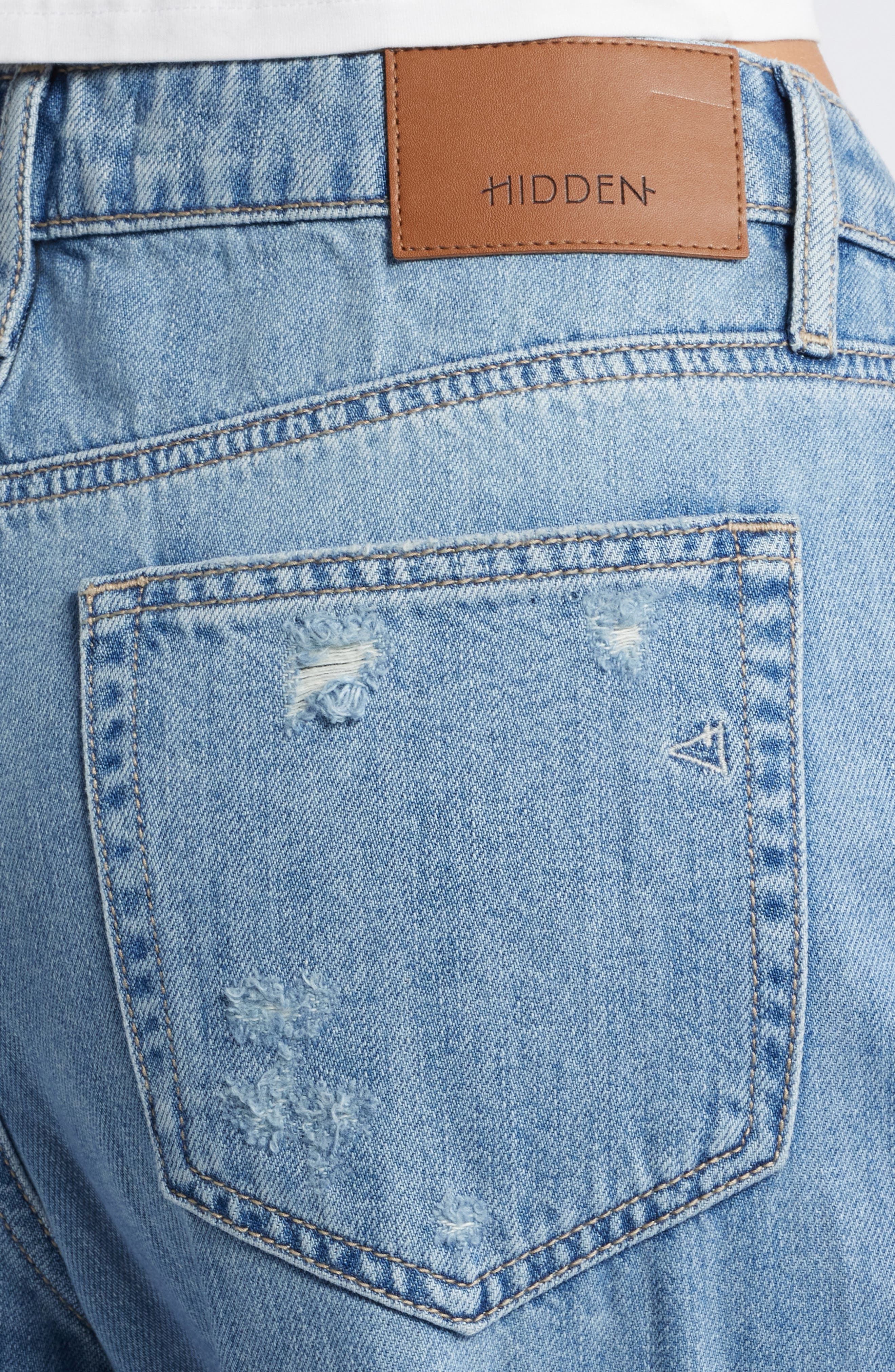 HIDDEN JEANS Ripped Supersoft Wide Leg Jeans | Nordstrom