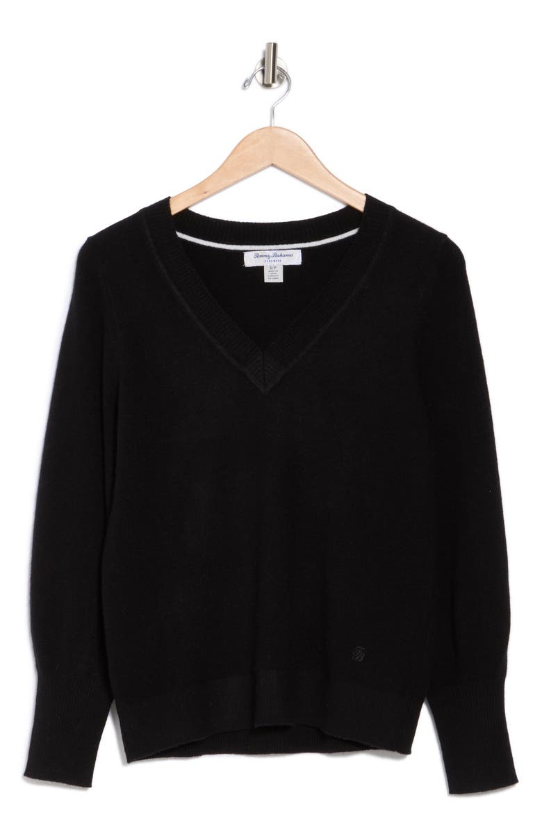 Tommy Bahama V-Neck Balloon Sleeve Cashmere Blend Sweater | Nordstromrack
