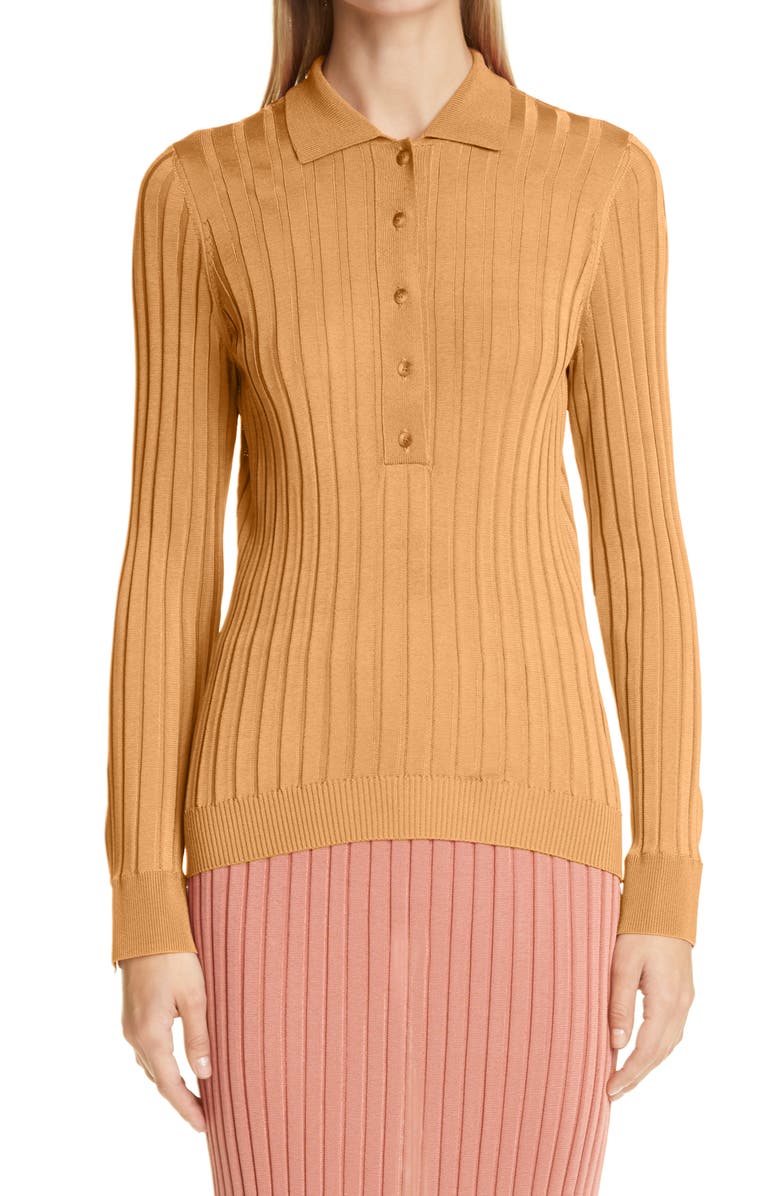 PARTOW Hendrix Rib Polo Sweater | Nordstrom