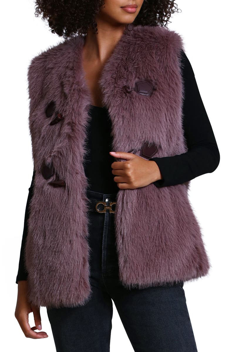 Avec Les Filles Toggle Front Faux Fur Vest | Nordstromrack