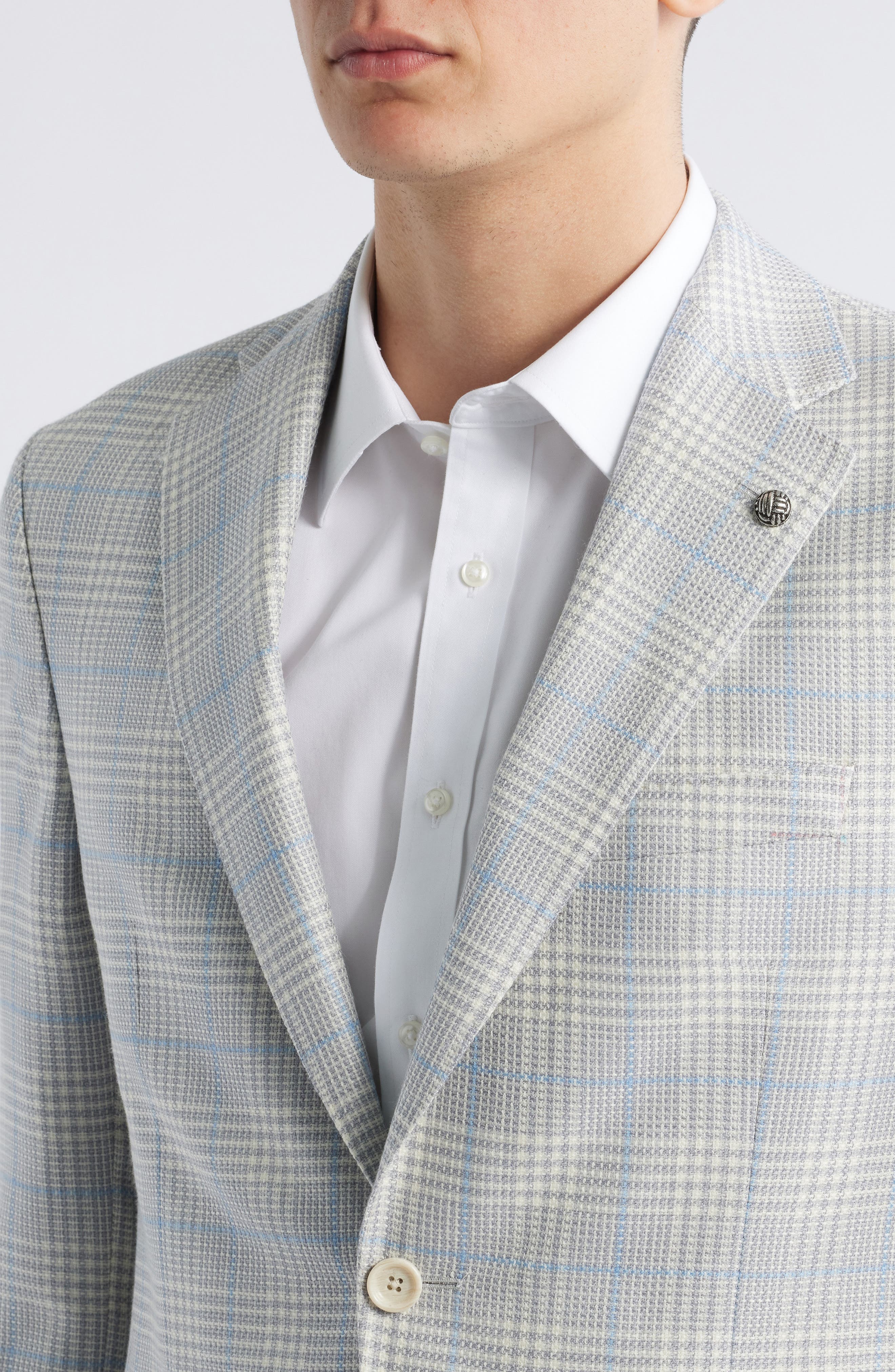 Jack Victor Midland Deco Plaid Wool & Silk Blend Sport Coat | Nordstromrack