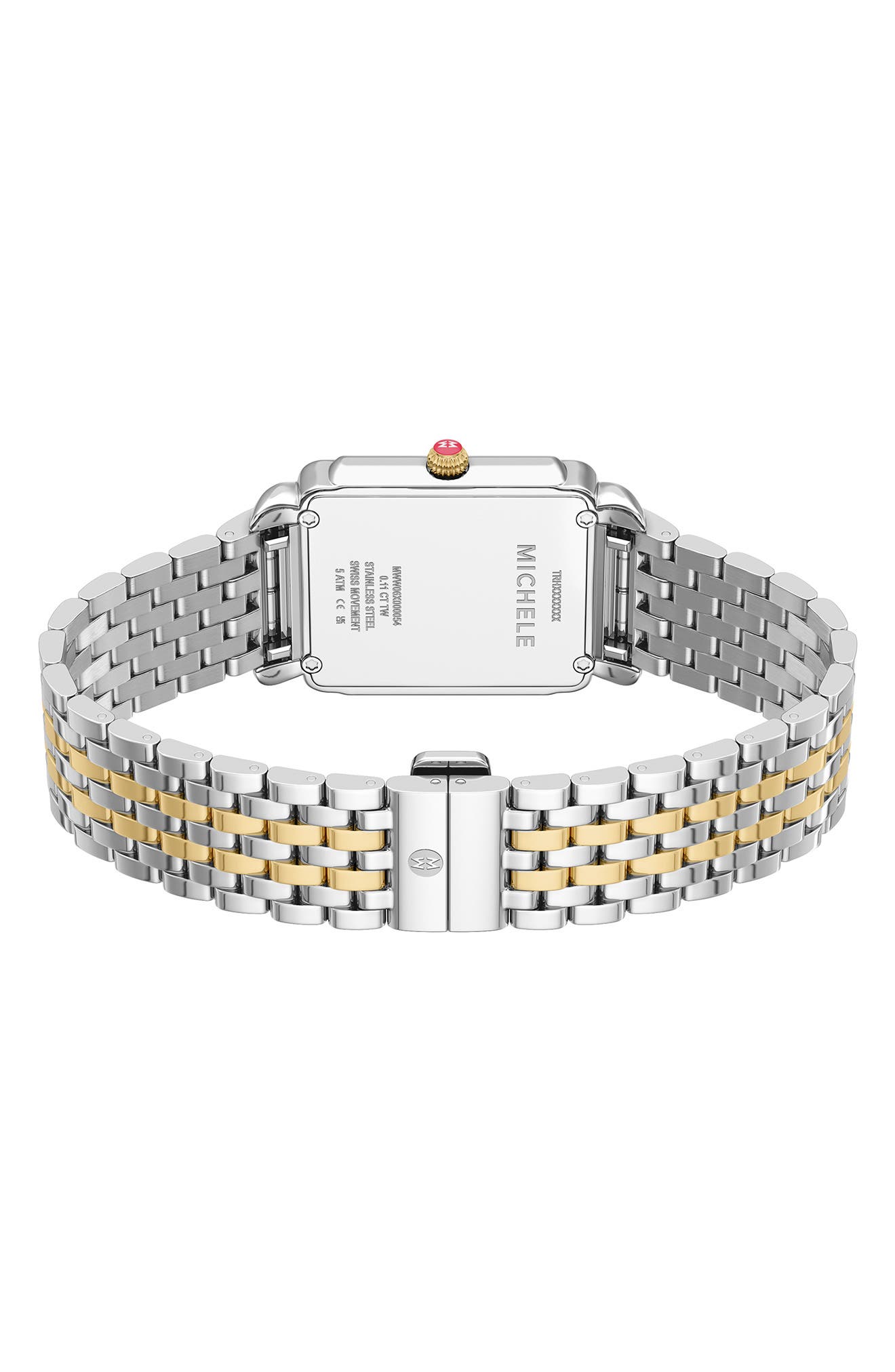 MICHELE Deco II Two-Tone Diamond Bracelet Watch, 32mm | Nordstromrack