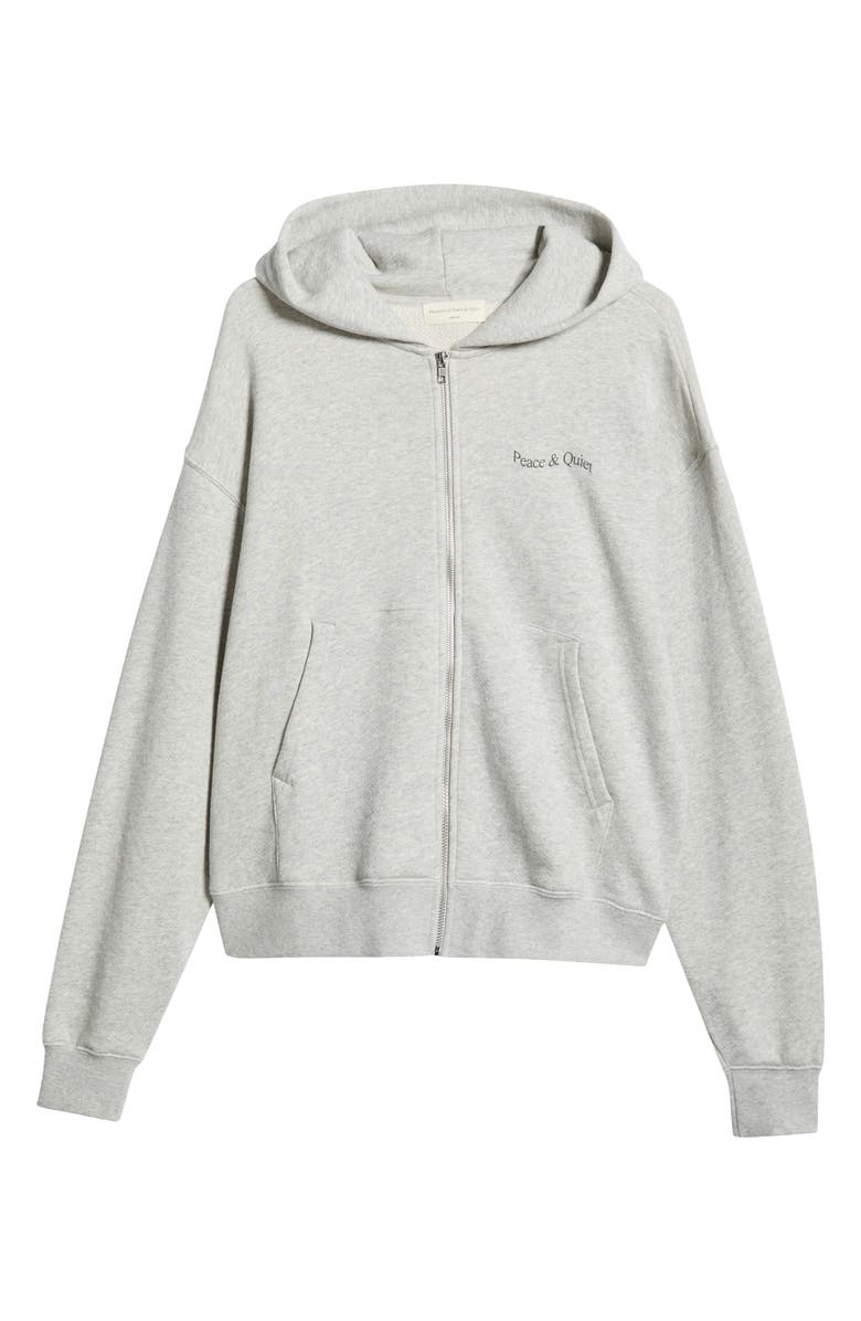 Museum of Peace & Quiet Wordmark Cotton Fleece Graphic Zip Hoodie ...