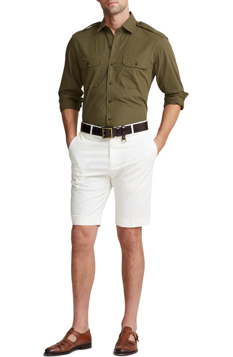 Ralph Lauren Purple Label Raleigh Cotton Button-Up Sport Shirt | Nordstrom