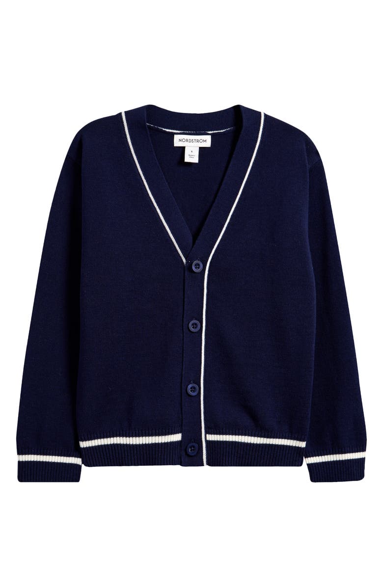 Nordstrom Kids' Tipped Cotton Cardigan | Nordstromrack