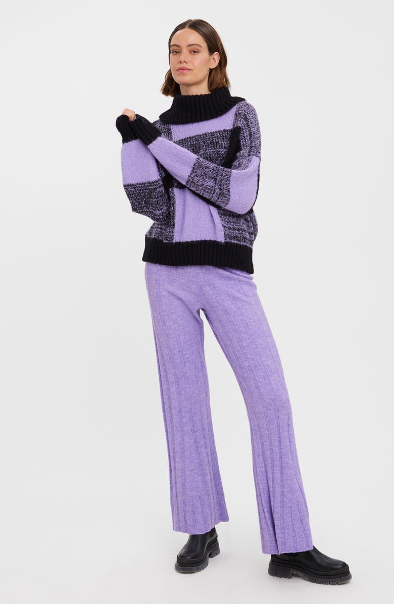 VERO MODA Crystal Buffalo Check Cowl Neck Sweater | Nordstromrack
