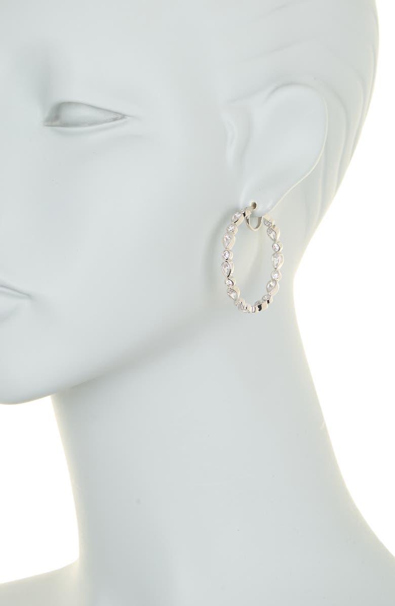 Nadri Coco Cubic Zirconia Inside Out Hoop Earrings | Nordstromrack