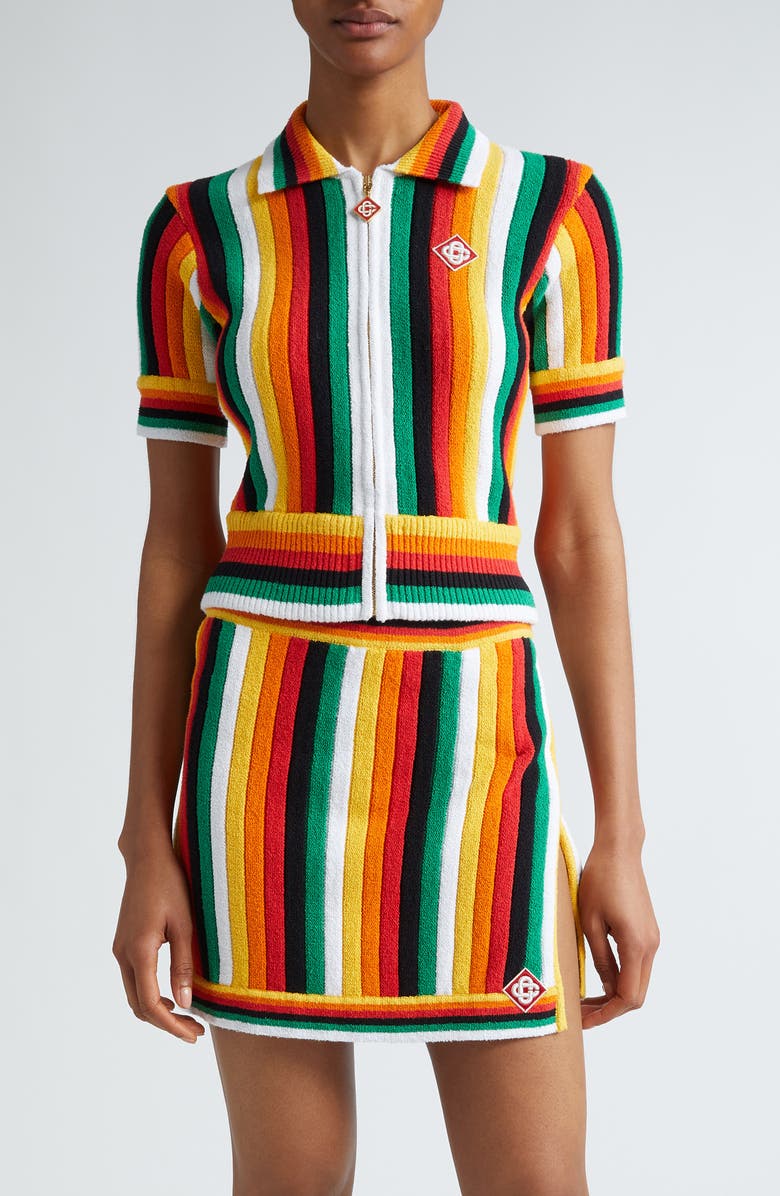 Casablanca Stripe Cotton Terry Top | Nordstromrack