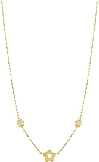 Bony Levy Kids' 14K Gold Flower Station Necklace | Nordstrom