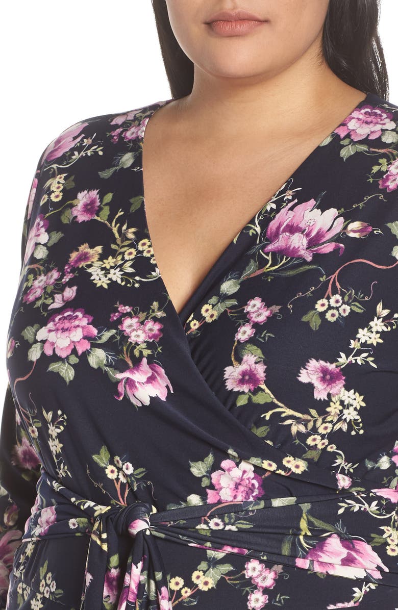 RACHEL Rachel Roy Floral Faux Wrap Dress | Nordstromrack
