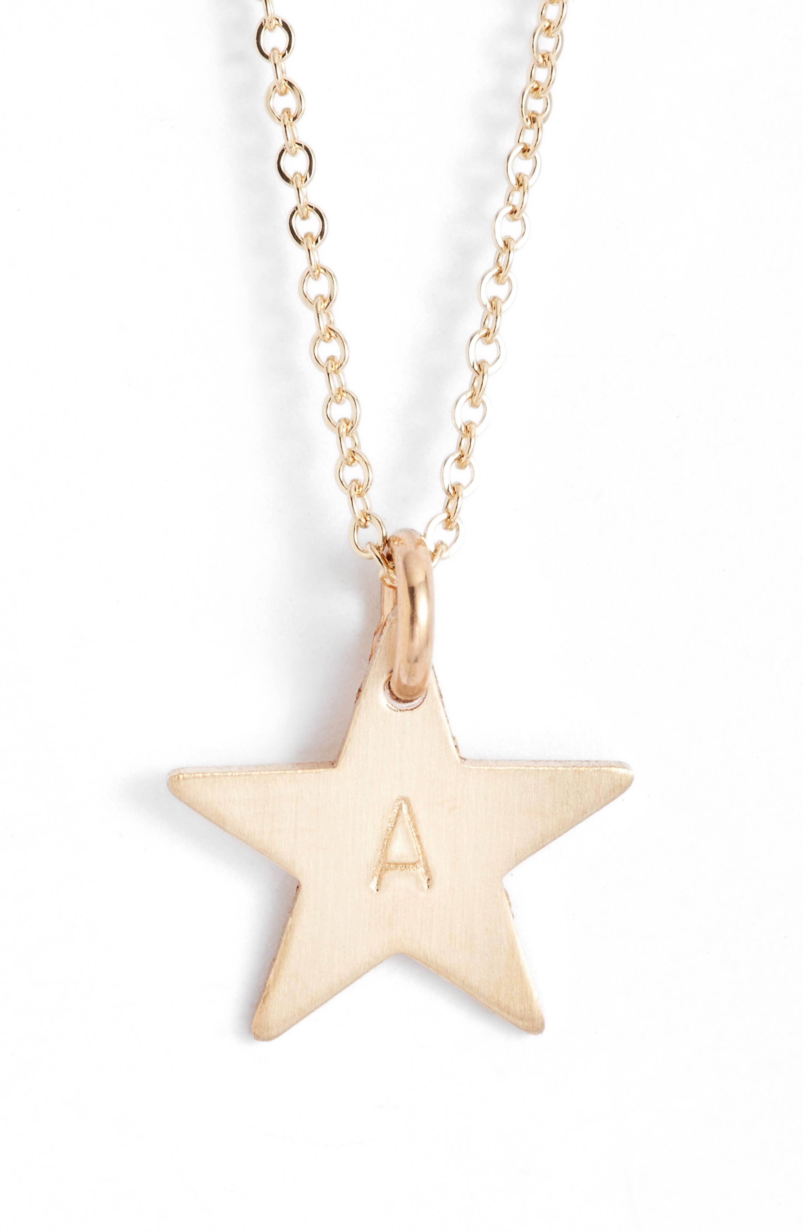 Nashelle 14k-Gold Fill Initial Mini Star Pendant Necklace | Nordstrom