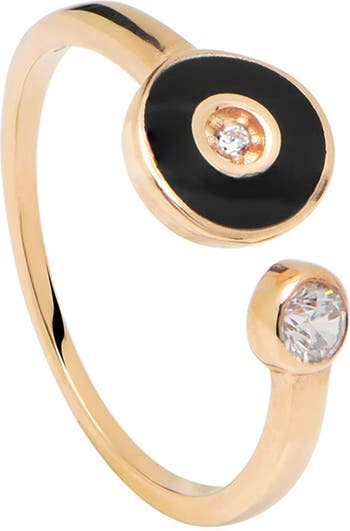 GABI RIELLE Enamel Adjustable Eye Ring | Nordstromrack