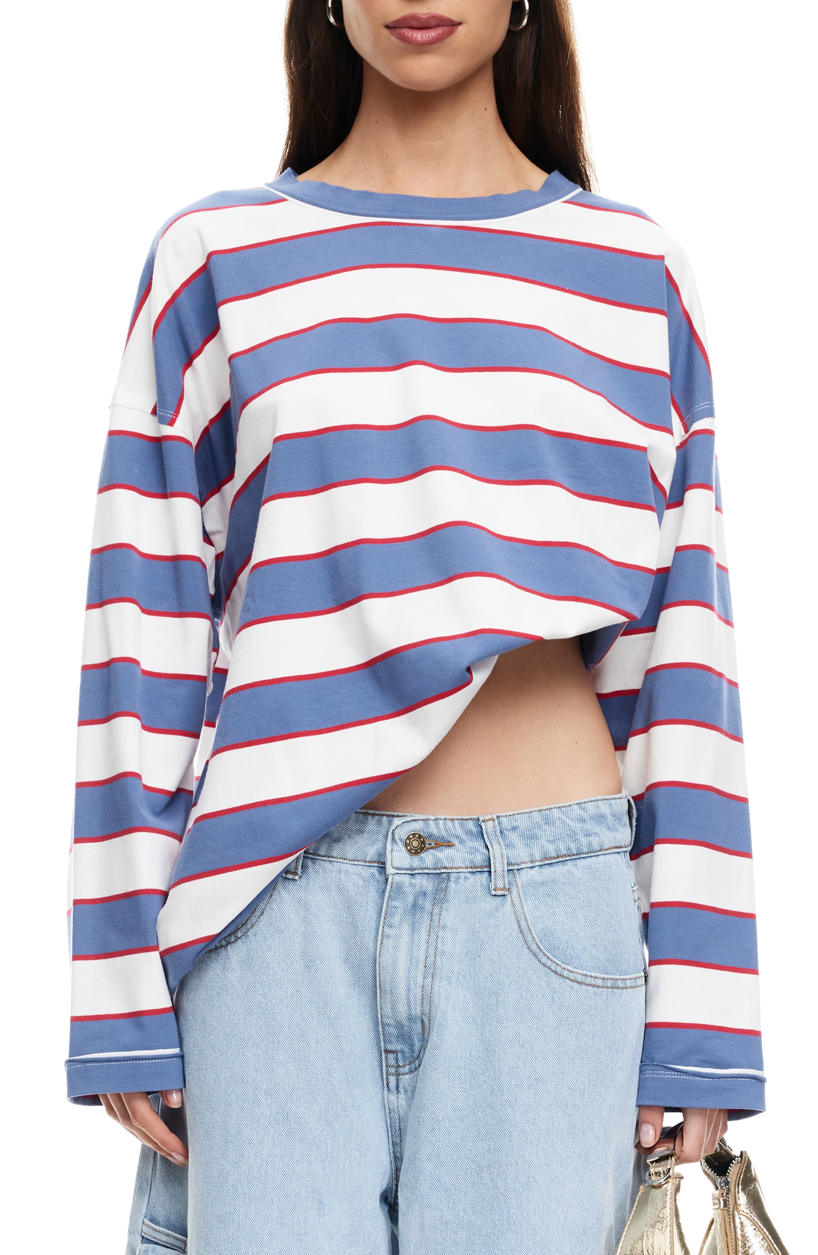 LIONESS Horizon Stripe Long Sleeve Top | Nordstrom