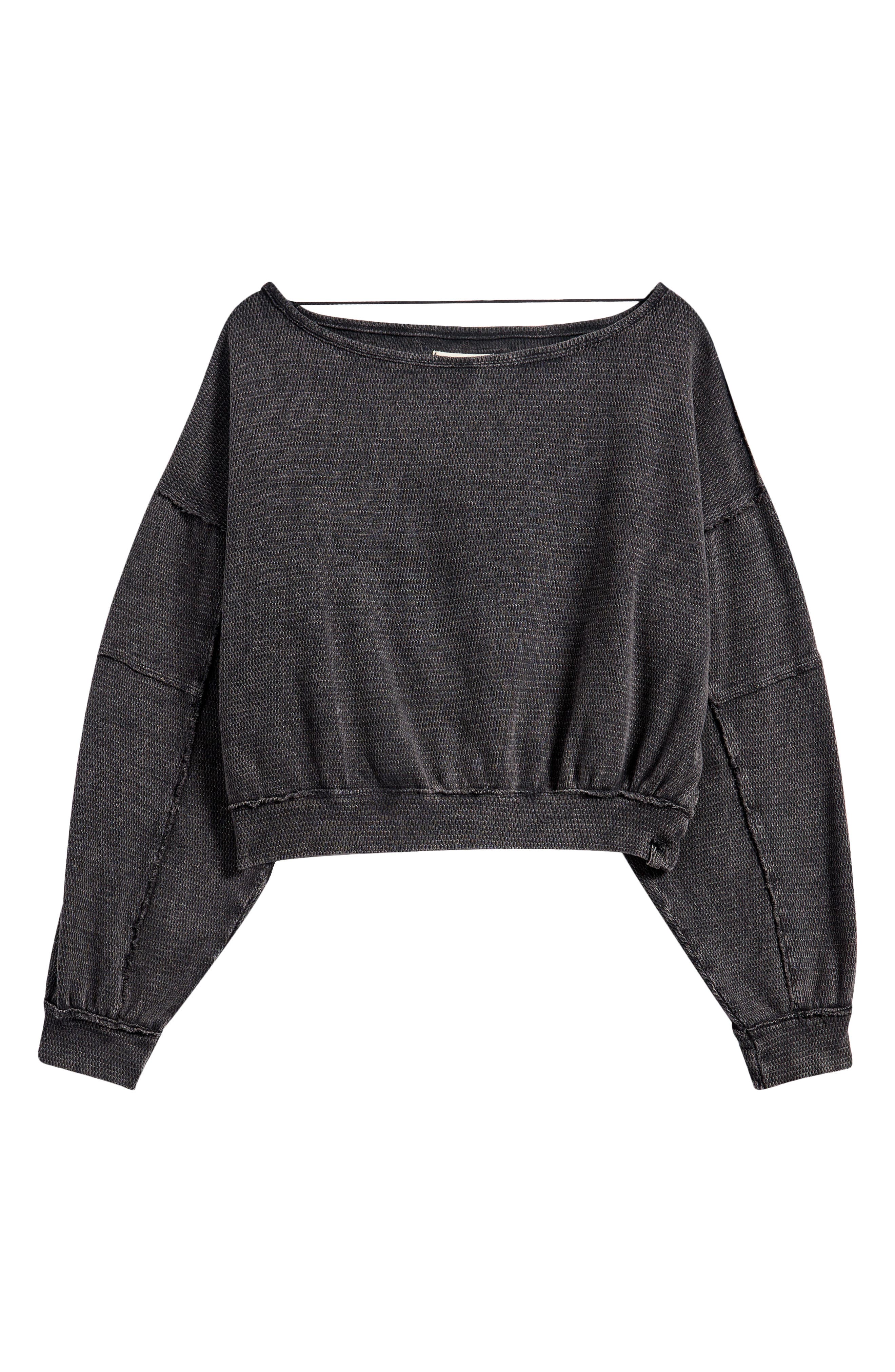 Free People Ife Oversize Thermal Sweatshirt | Nordstromrack