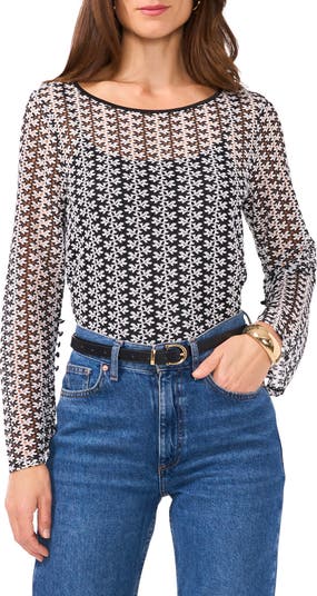 Vince Camuto Open Stitch Top | Nordstrom