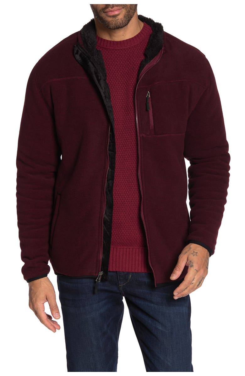 Weatherproof® Faux Shearling Lined Funnel Neck Jacket | Nordstromrack