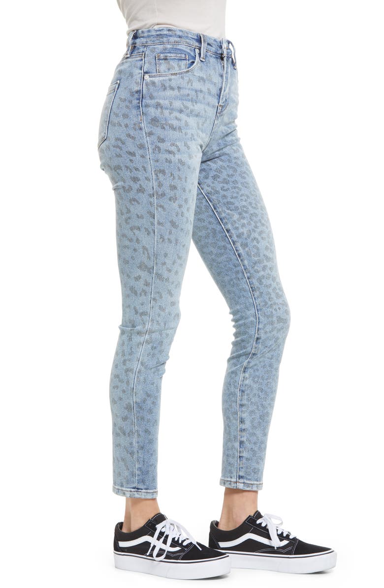 BLANKNYC Leopard Print High Waist Skinny Jeans | Nordstromrack