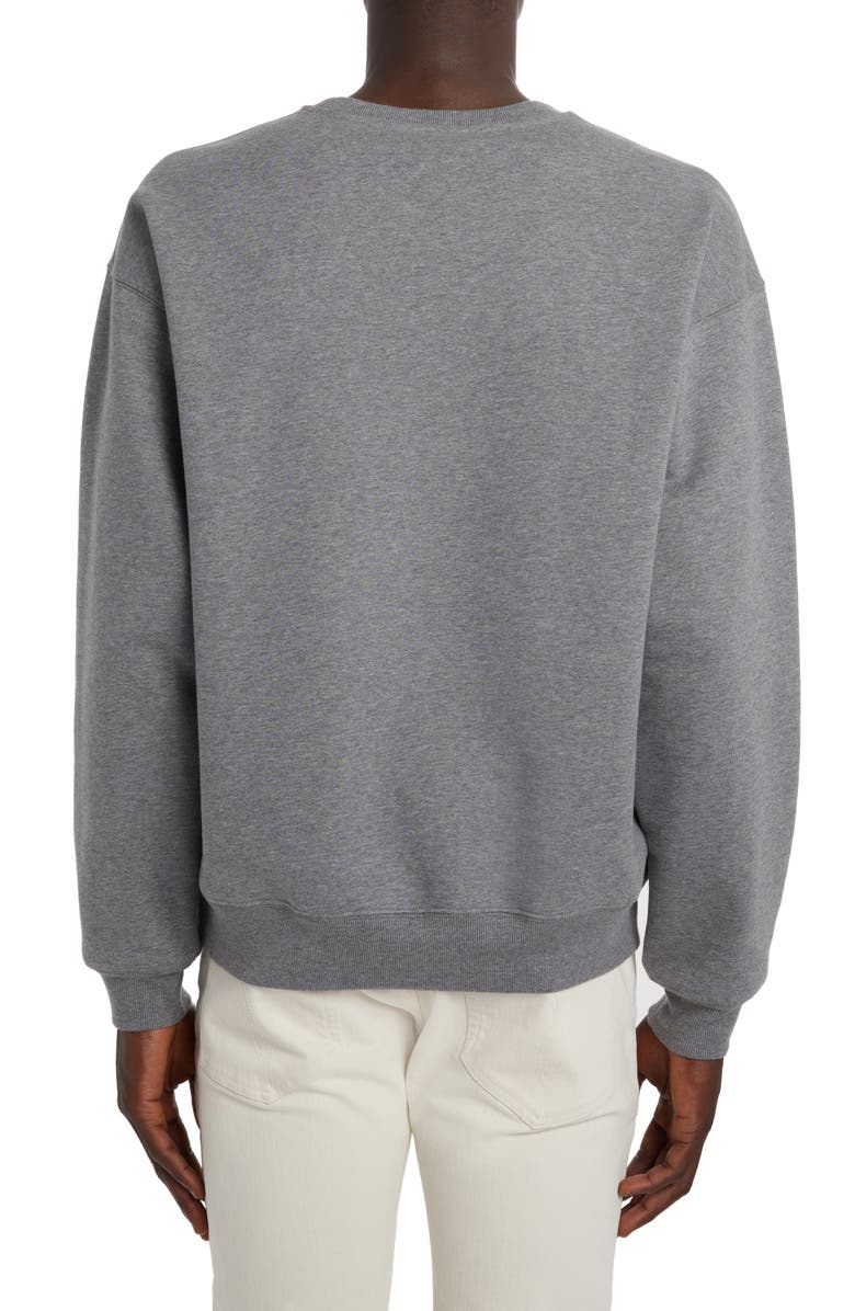 Versace Whipstitch Varsity Logo Fleece Lined Cotton Sweatshirt ...