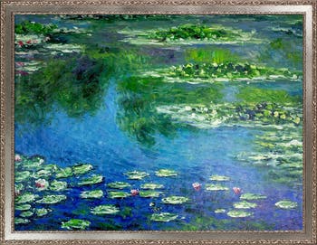 OVERSTOCK ART La Pastiche Water Lilies Reproduction Canvas Art ...