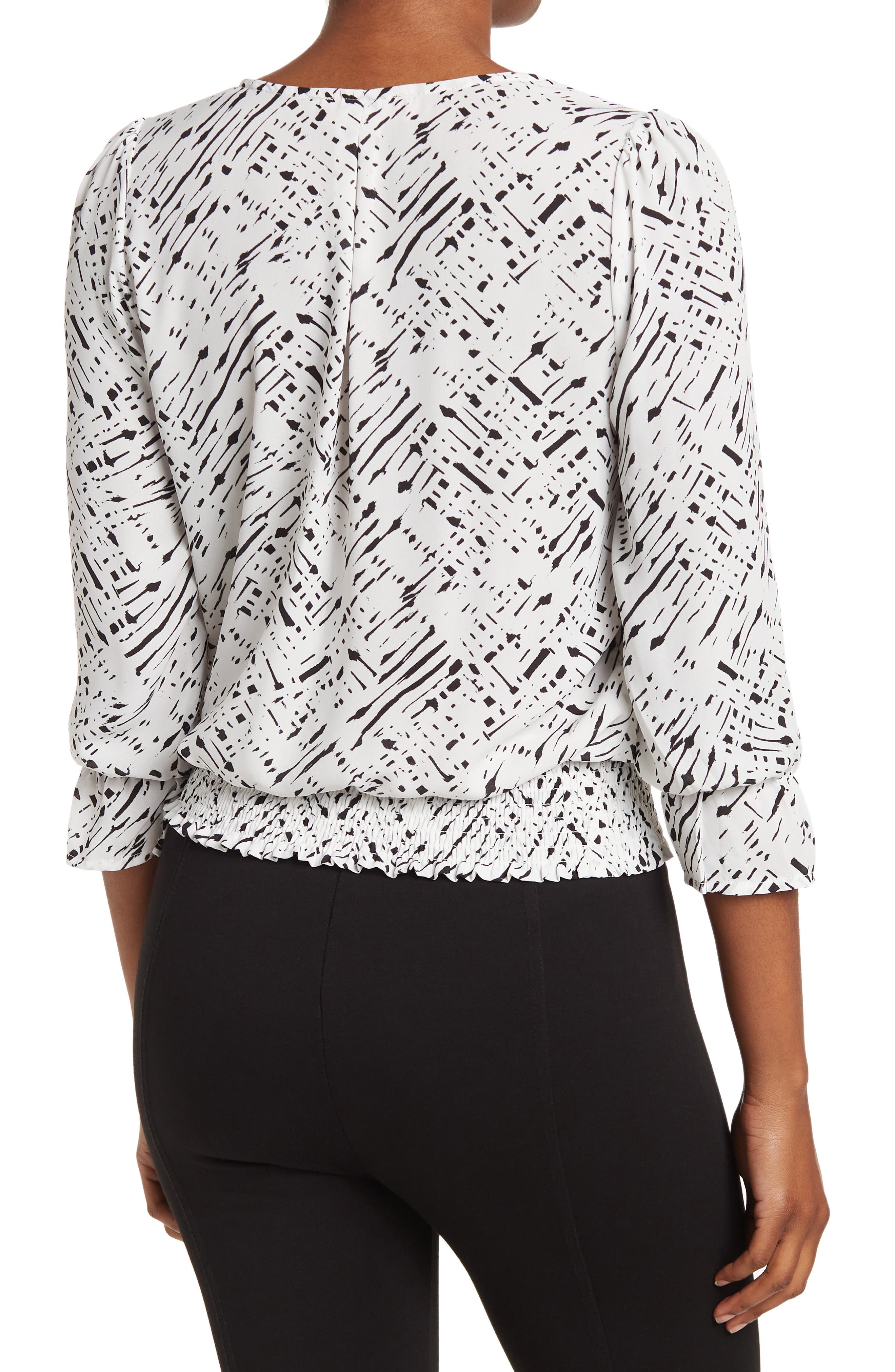 PHILOSOPHY REPUBLIC CLOTHING 3/4 Sleeve V-neck Blouse | Nordstromrack