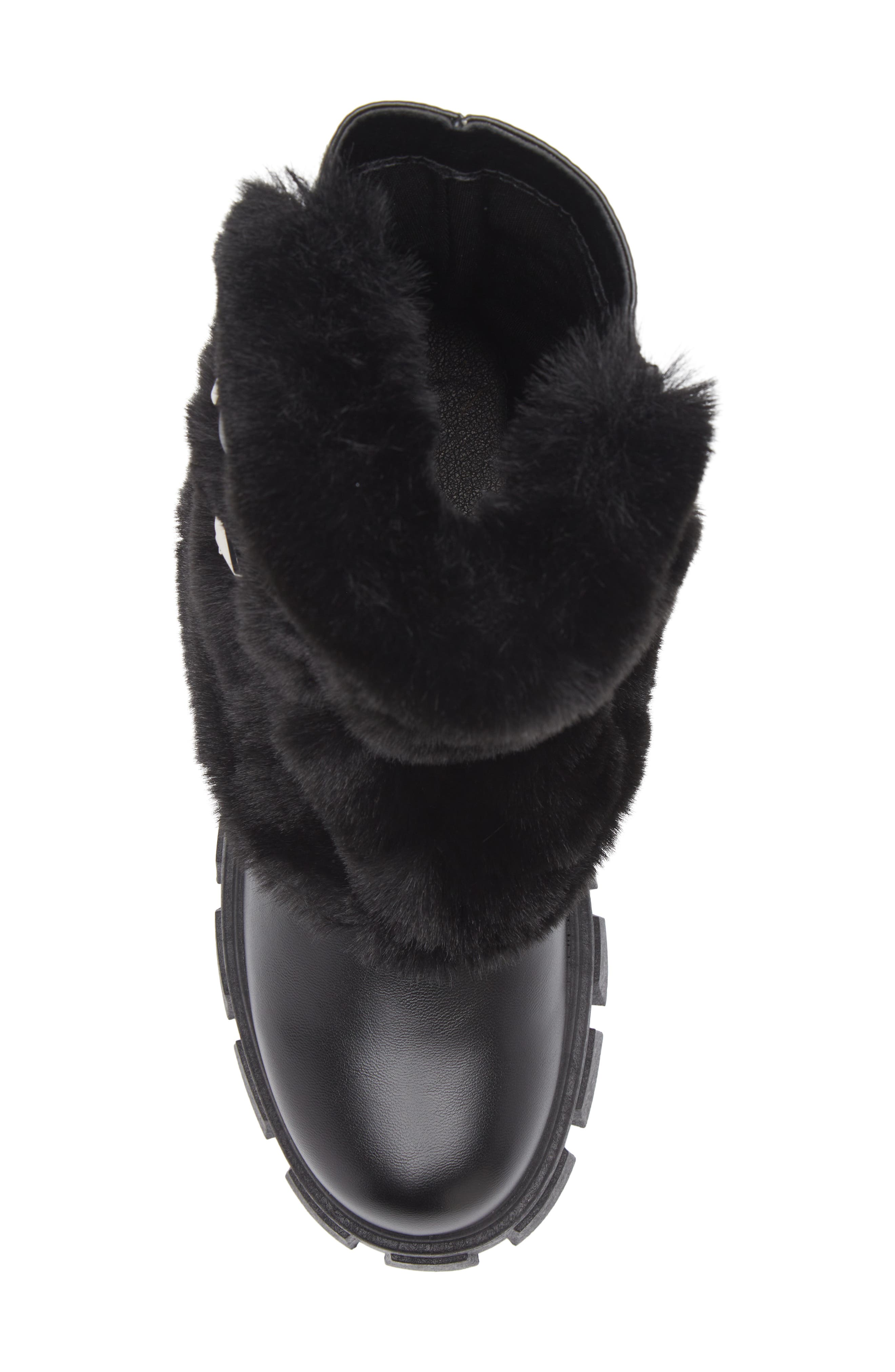 WILD DIVA LOUNGE Faux Fur Belt Buckle Boot (Women) | Nordstromrack