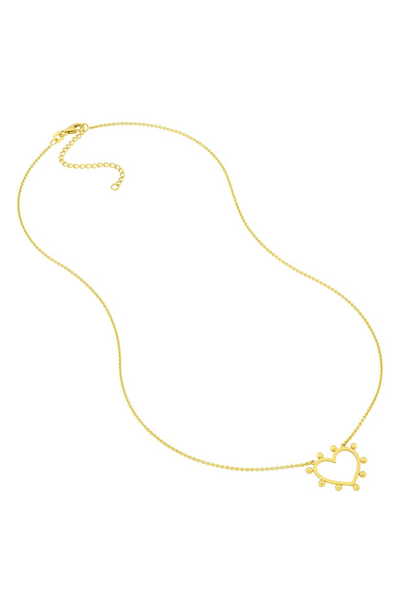 HAWLEY ST Open Beaded Heart Pendant Necklace | Nordstromrack