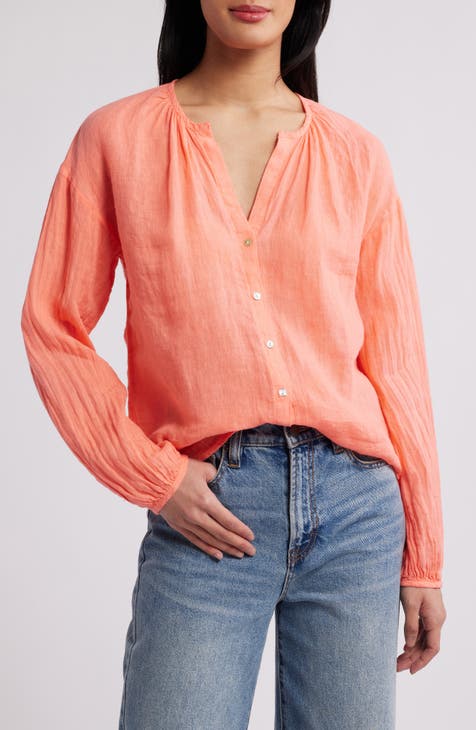 Women's Coral Tops | Nordstrom